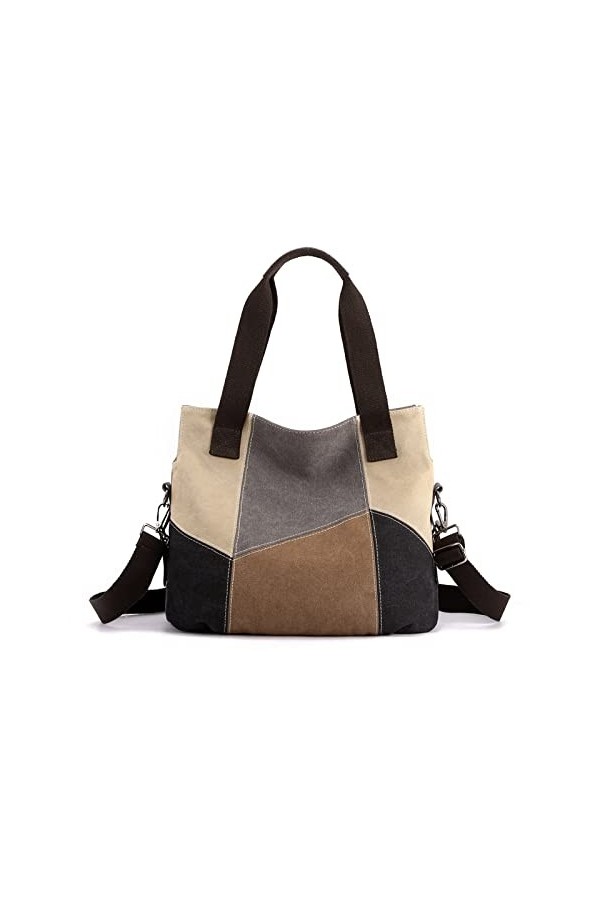 NICOLE & DORIS Sac à Main Toile Femme Mode Sac Cabas Multicolores S...