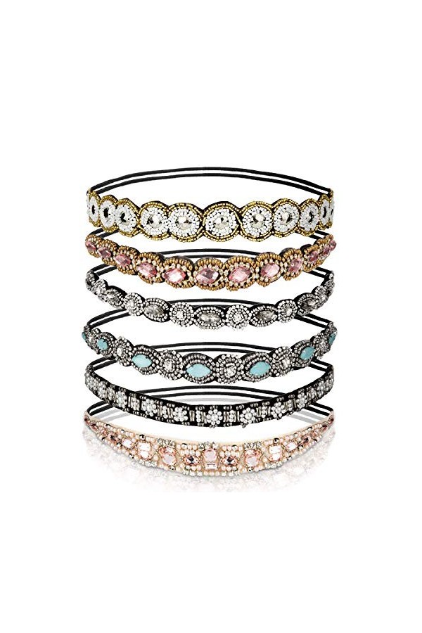 Comius Sharp 6 Pièce Strass Bandeaux Élastiques Bohême Elastiques B...